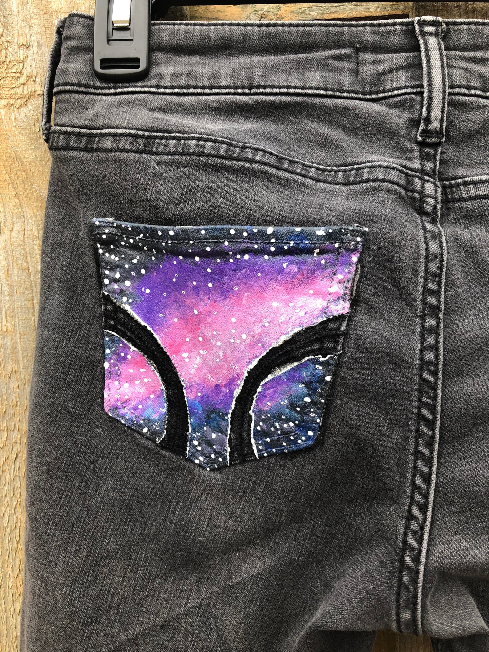 Galaxy Painted Jeans - Etsy