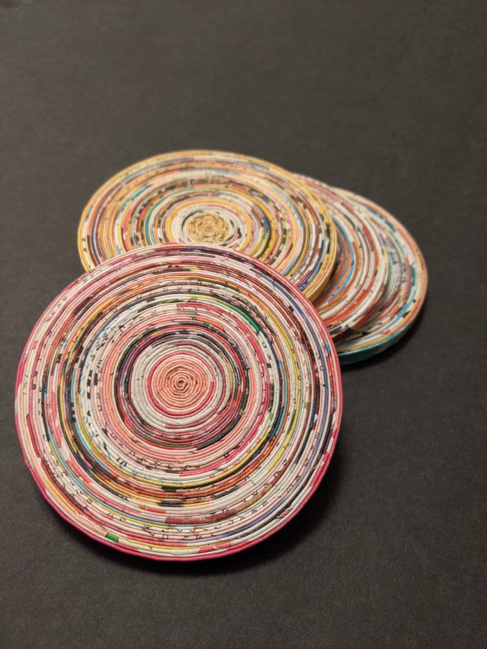 Magazine Coasters Recycled Magazine Set of 4 Coasters | Etsy