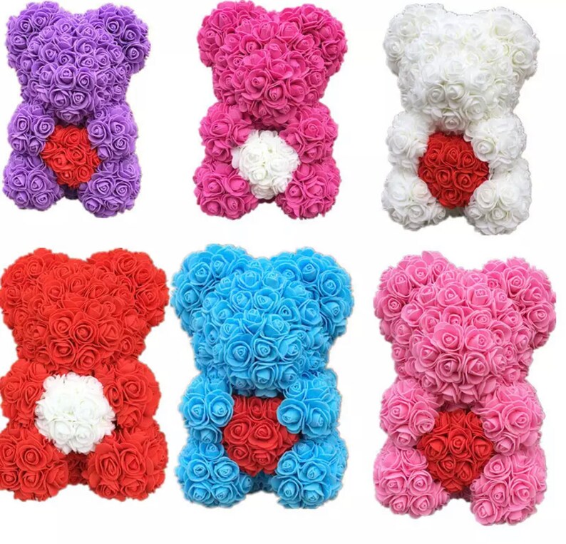 10 or 13 Rose Bears (9in)+ Gift Boxes Wholesale - Etsy