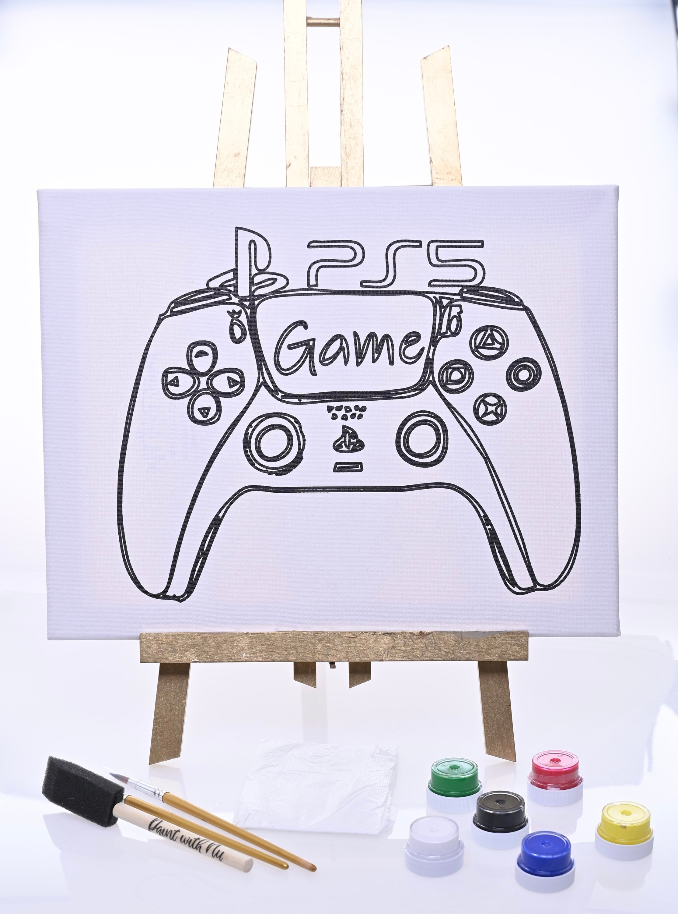 PS5 Paint and Sip/pre Drawn/ DIY Paint Party/canvas - Etsy