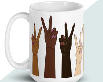Peace Sign Coffee Mug - Etsy