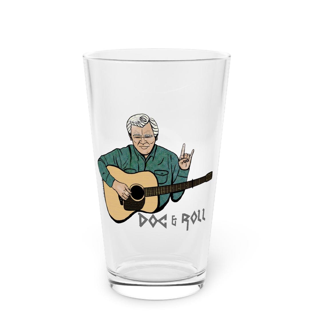 Doc & Roll! ~ Doc Watson Pint Glass - Etsy