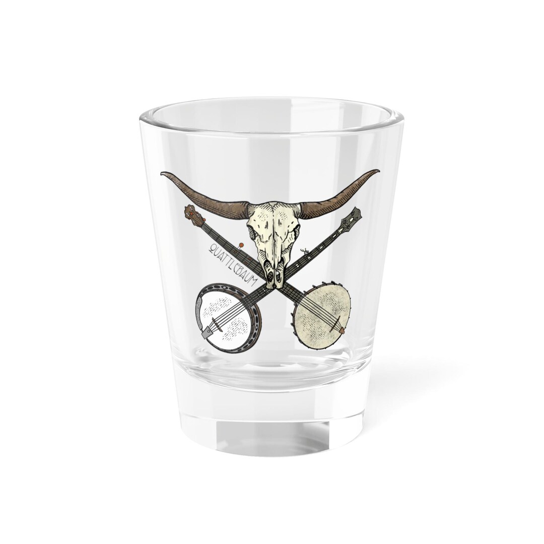 Double Banjos Bull Skull Shot Glass! Hell Yeah. - Etsy