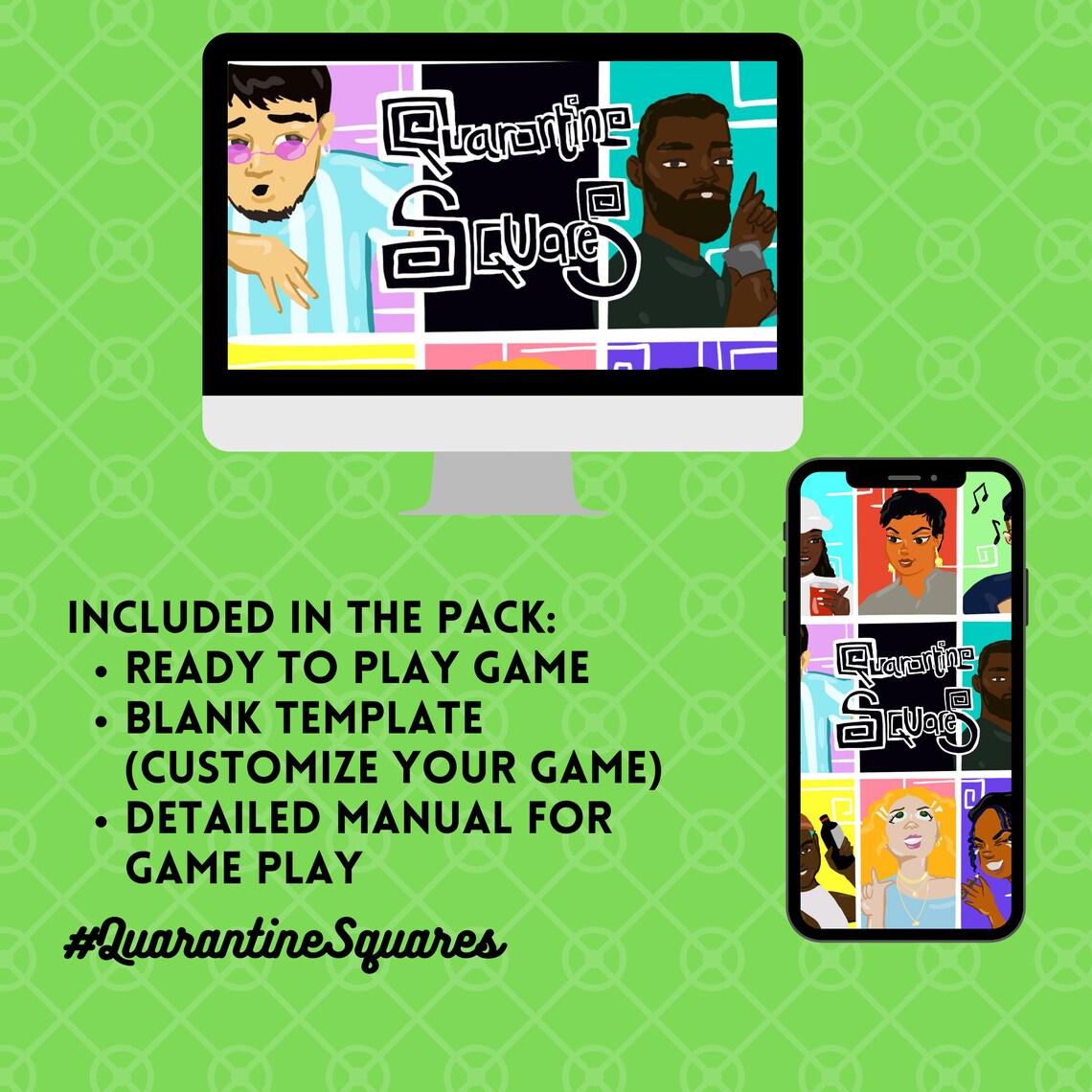 Quarantine Squares Online Virtual Game Party NSFW Play - Etsy