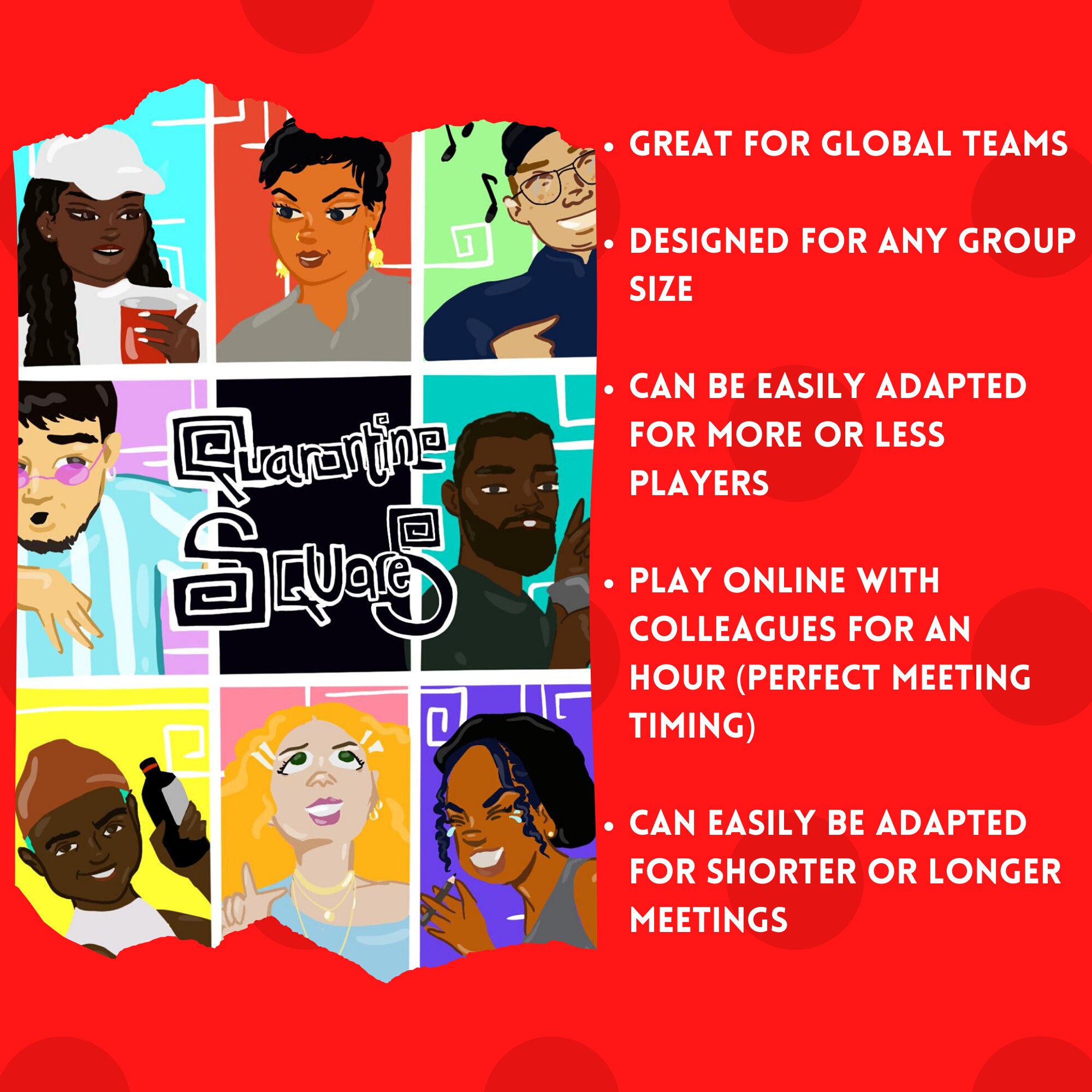 Virtual Team Bonding Activity - Quarantine Squares - Online Game Party ...