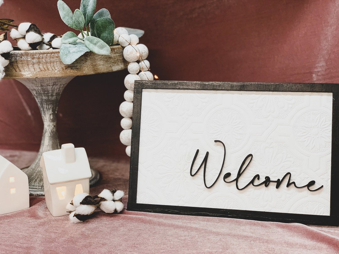 Welcome Home Sign Wooden Farmhouse Decor - Etsy
