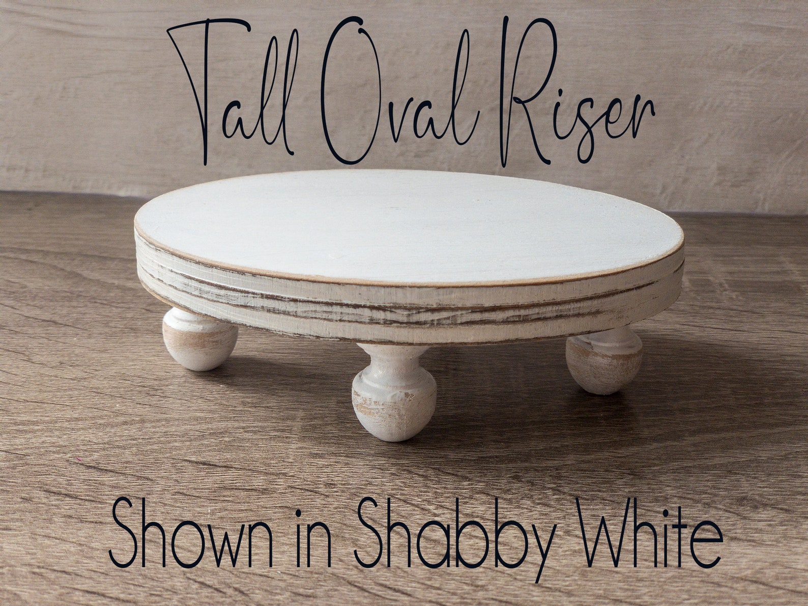 Mini Wooden Riser Oval Home Accent Farmhouse Tier Tray - Etsy