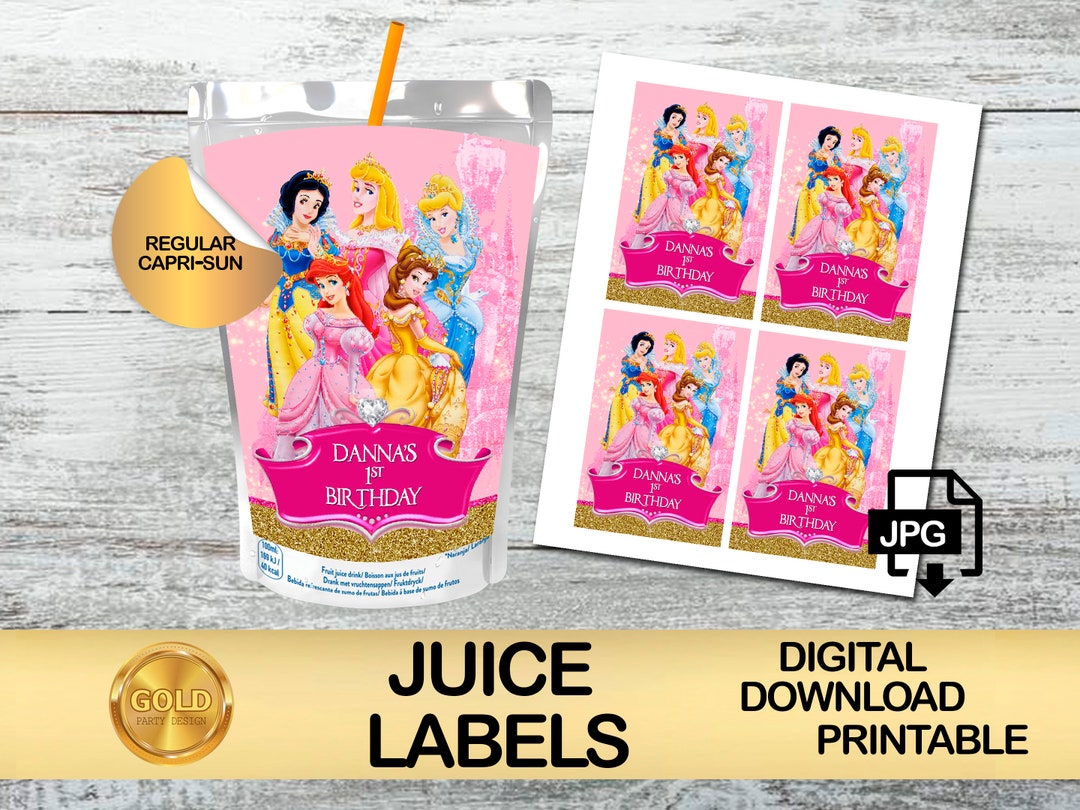 Labels for Princesses - Juice Label - DIGITAL Download - Princesses ...