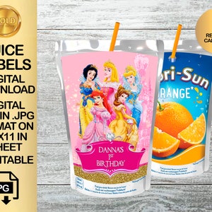 Labels for Princesses - Juice Label - DIGITAL Download - Princesses ...