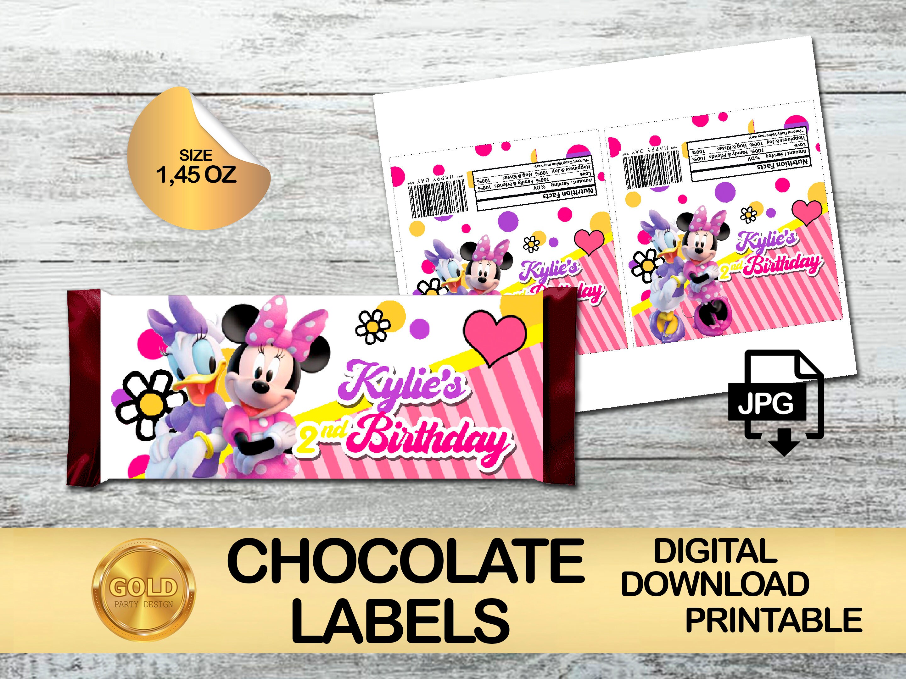 Minnie Mouse Candy Table Labels Minnie Food Labels Etsy