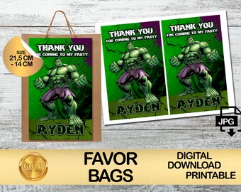 Labels for Hulk Party Chip Bag Label DIGITAL DOWNLOAD - Etsy
