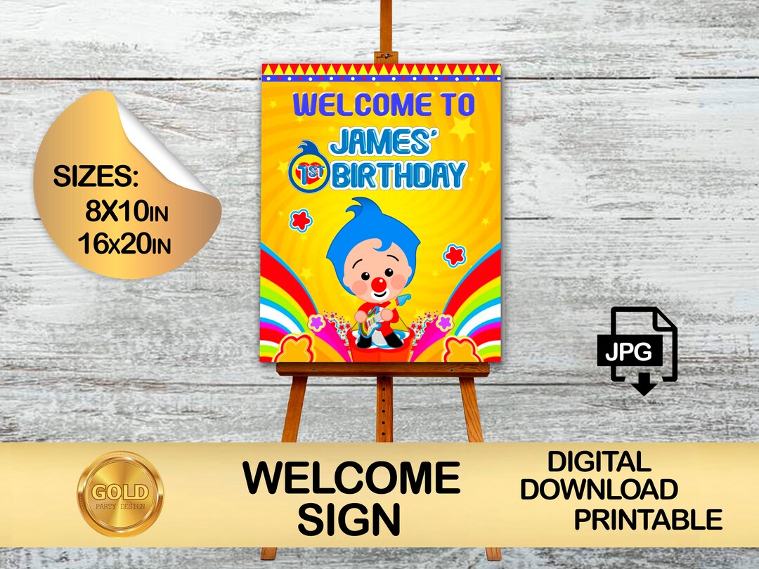 Plim Plim Welcome Sign, Welcome Poster, Printable Plim Plim Welcome ...