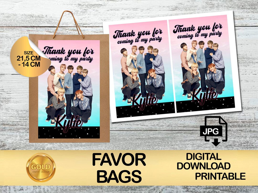 Labels for BTS Party Favor Bag Gift Bag Goodie Bag - Etsy