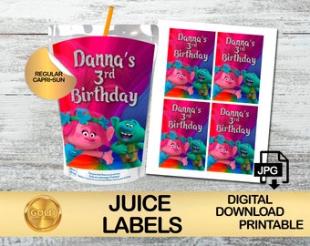 Label for TROLLS Party Lollipop Label DIGITAL DOWNLOAD Trolls Printable ...