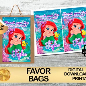 Labels for the Little Mermaid Party - Favor Bag - Gift Bag - Goodie Bag ...