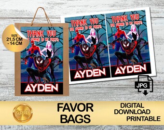Labels for Miles Morales Party Chip Bag Label DIGITAL DOWNLOAD Miles ...