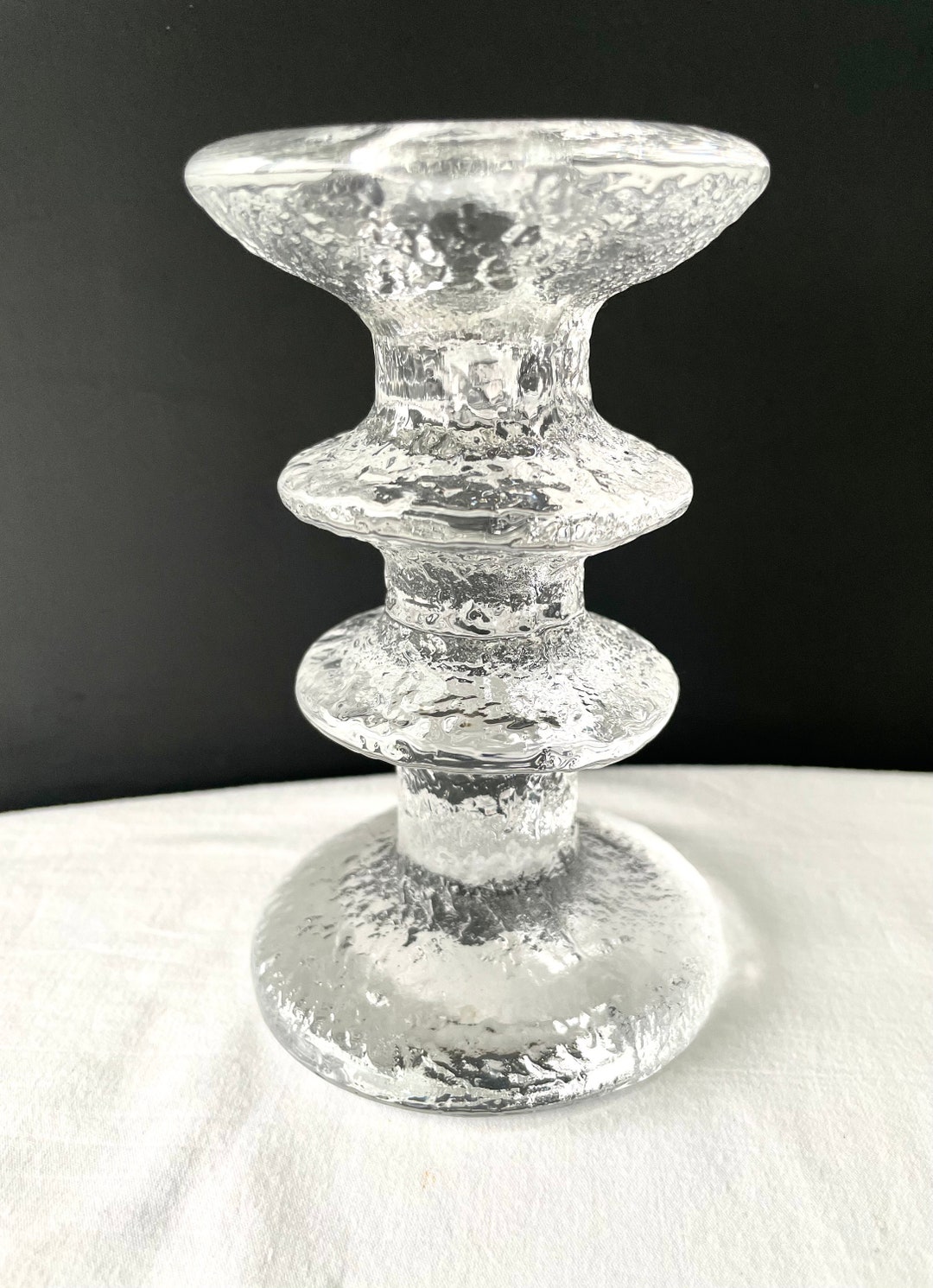 EUC Vintage 1960s Littala Festivo melting Ice 2-ring Glass - Etsy