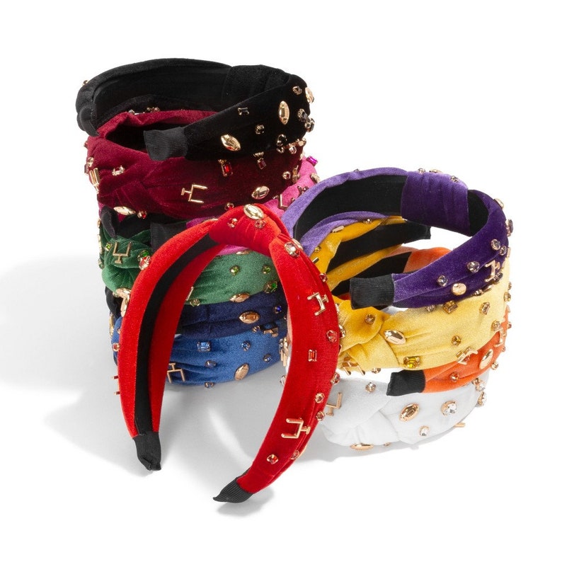 Game Day- Velvet Wrapped Game Day Headband With Football, Gamepost and ...