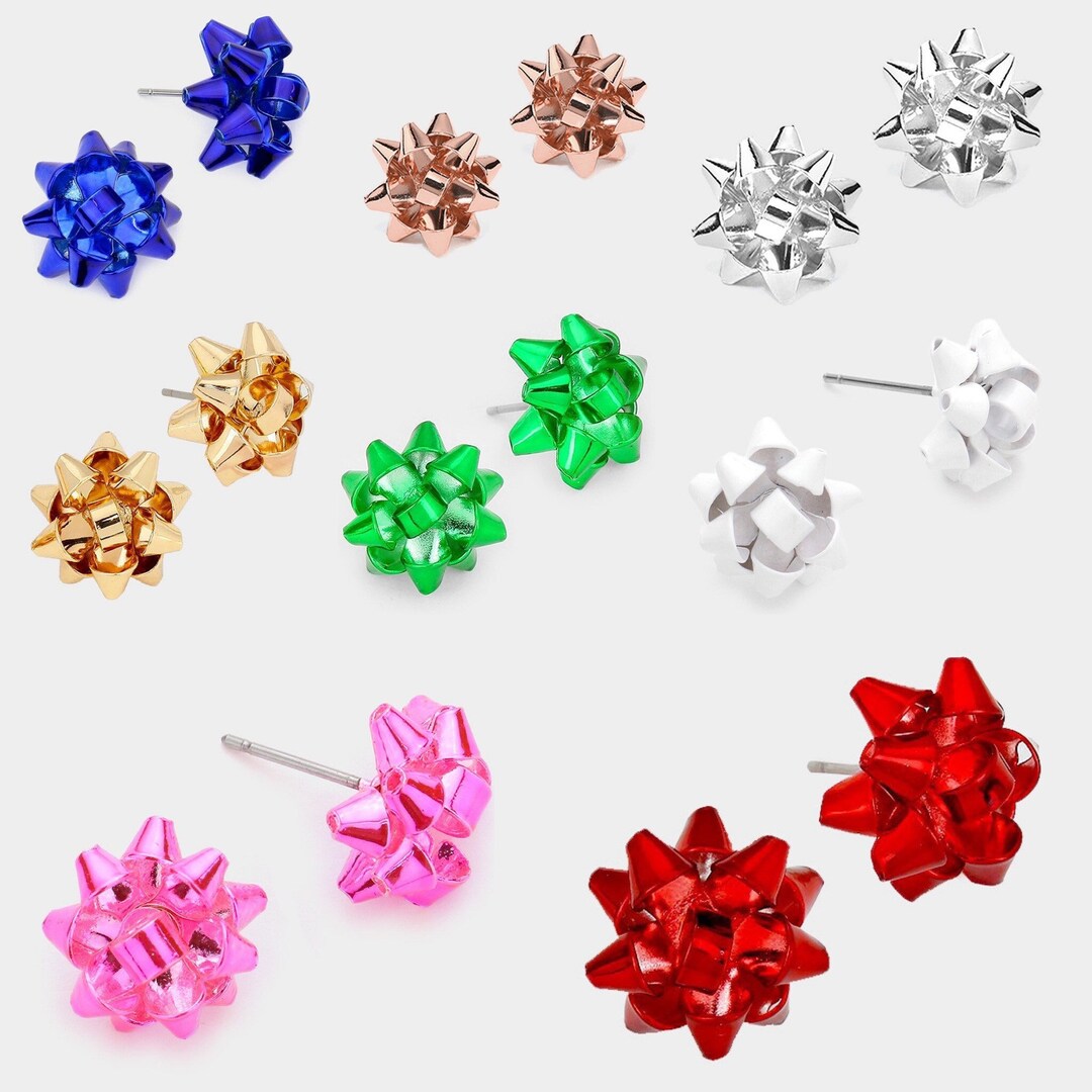 Bow Earring: 3 Sizes Bow Stud Dangle Earrings multiple - Etsy