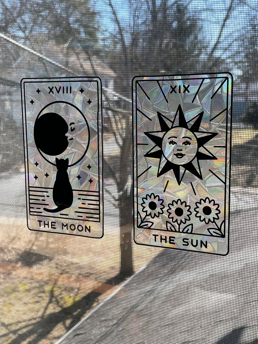 Window Clings, Suncatchers, Tarot Card Window Clings, the Moon Window ...