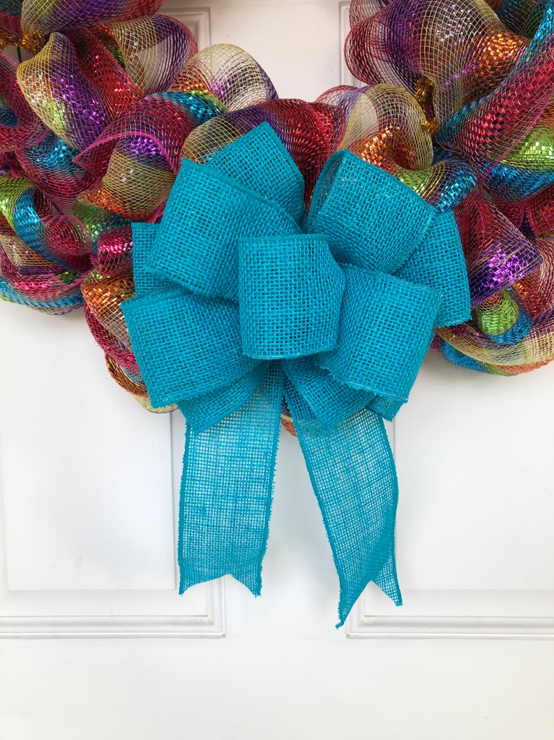 Pride Wreath Poof Mesh Wreath Rainbow Wreath Deco Mesh - Etsy