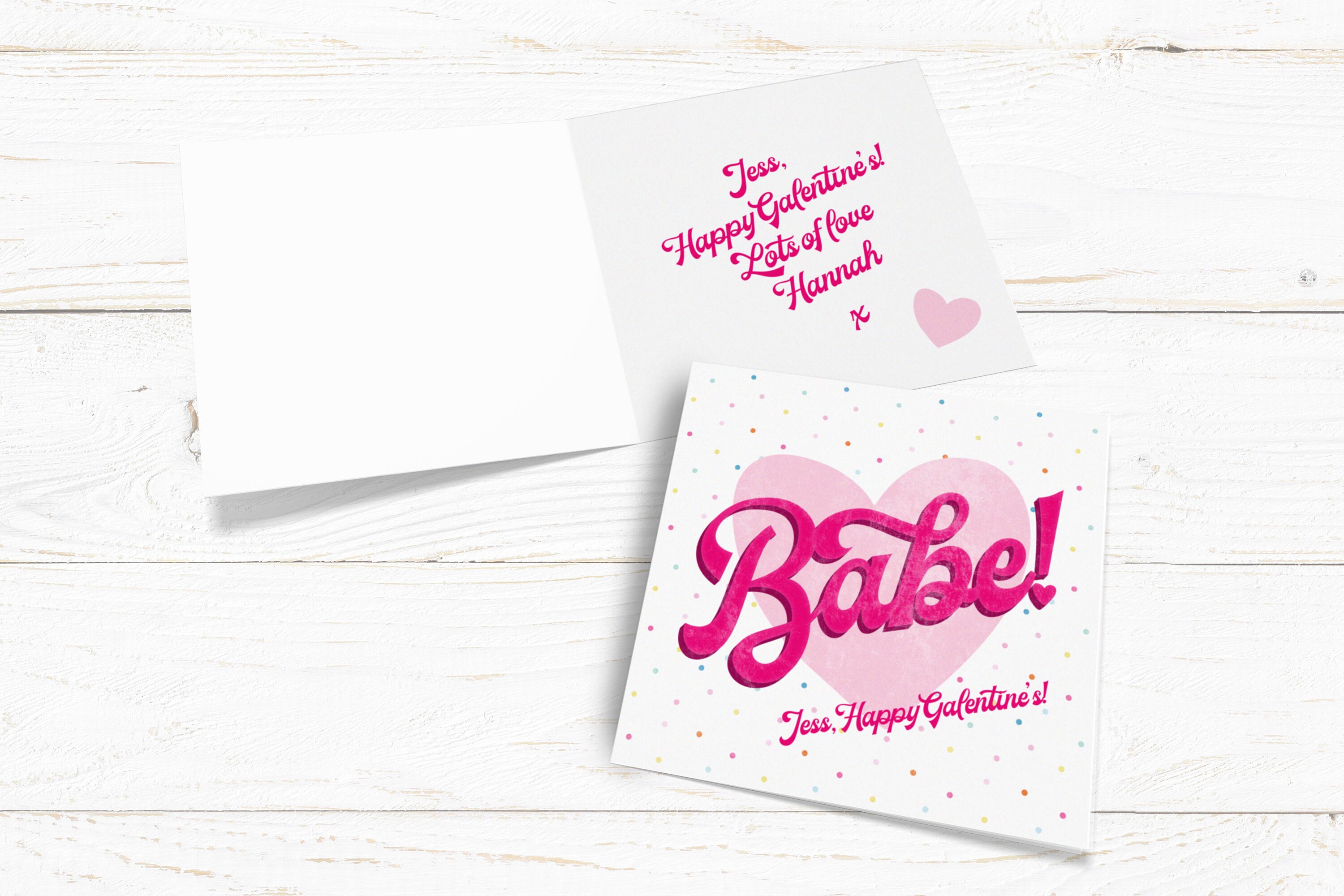 Babe Personalised Card. Personalised Galentine's Card. - Etsy UK