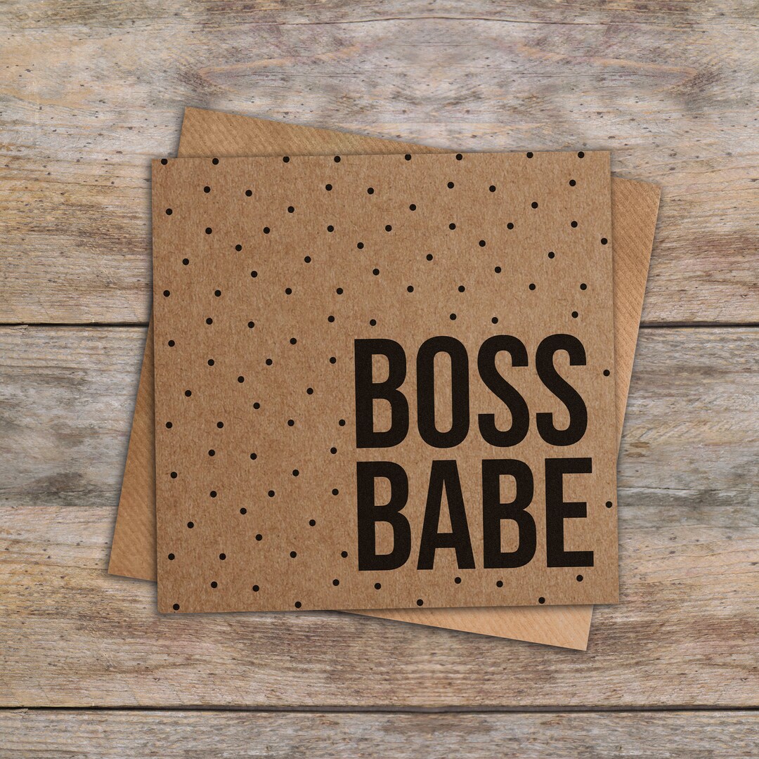 Boss Babe Card. Well Done Card. Passed Exams Card. - Etsy