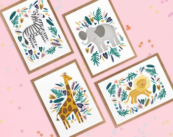 Cute Safari Animals - Etsy