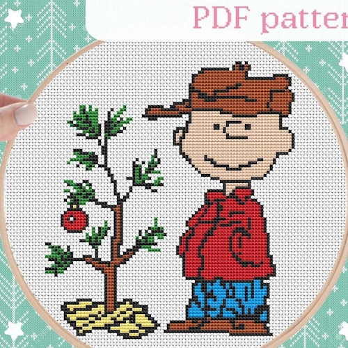 A Charlie Brown Christmas Cross Stitch Pattern Peanuts Cross | Etsy