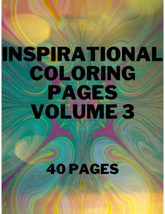 Inspirational Coloring Book Volume 3 With 40 Pages - Etsy