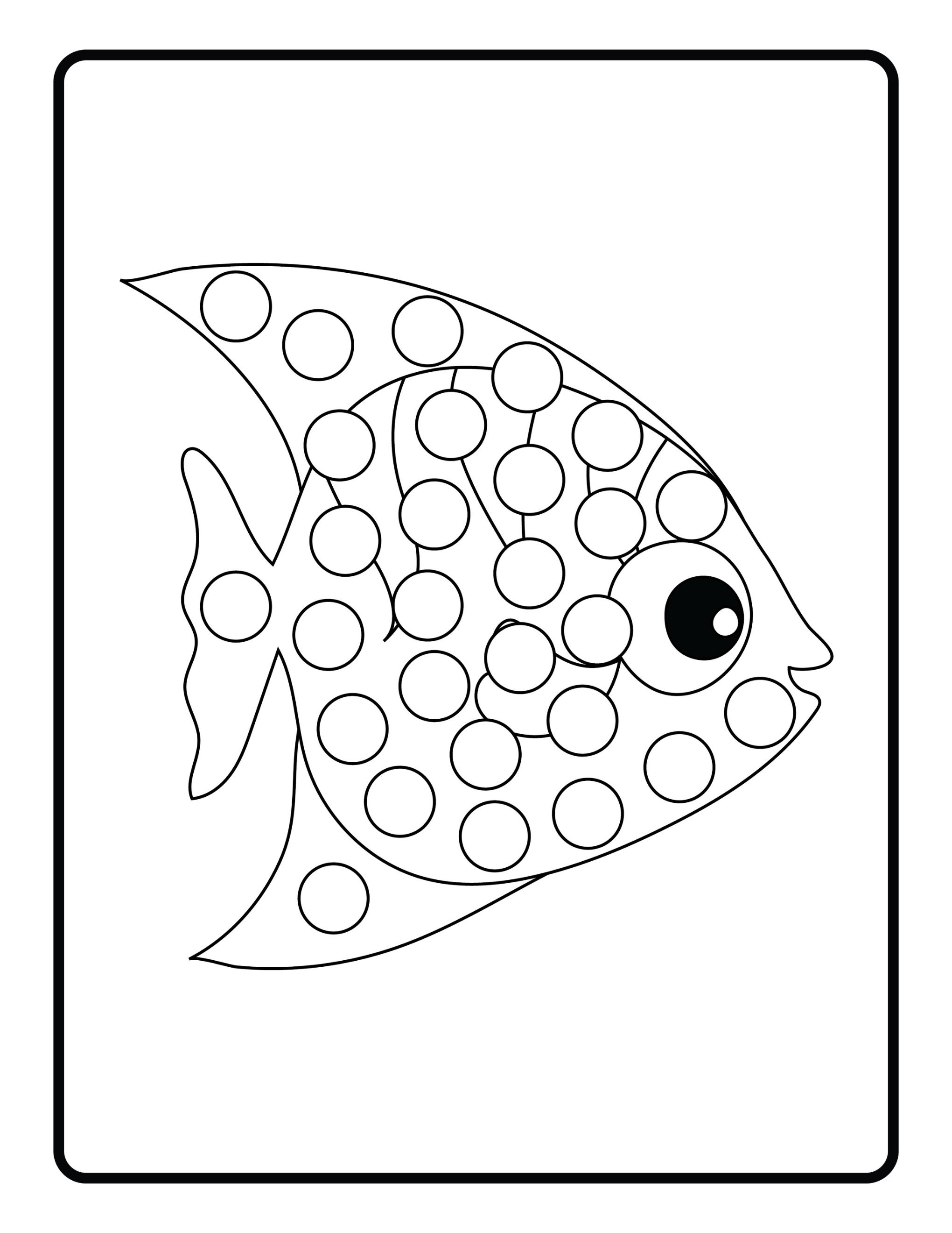 30 Children's Fish and Sea Animals Dot Marker Coloring Pages for the ...