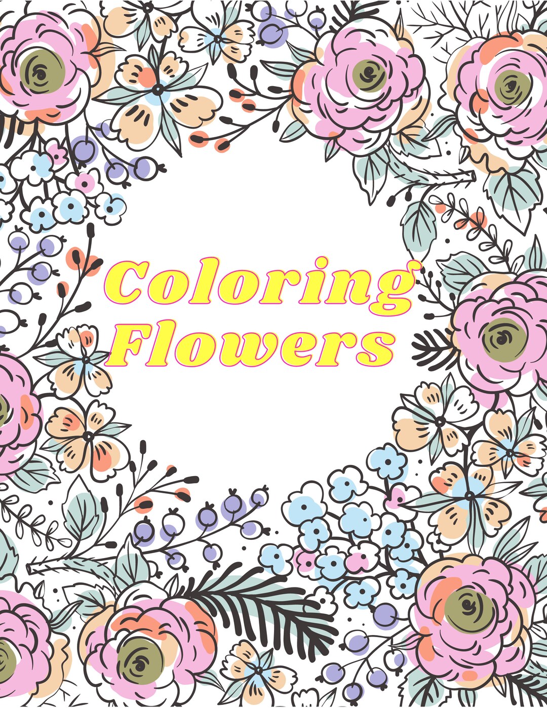 Flower Coloring Book With 18 Pages | Botanicals to Color - 18 Pages ...