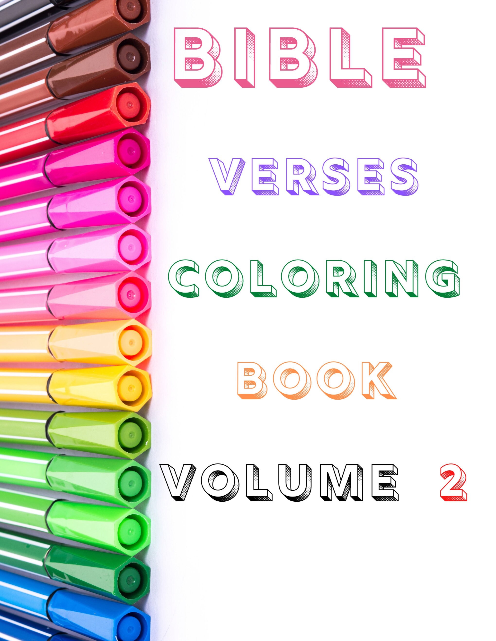 Volume 2 of the Bible Verses Coloring Sheets With 54 Pages - Etsy