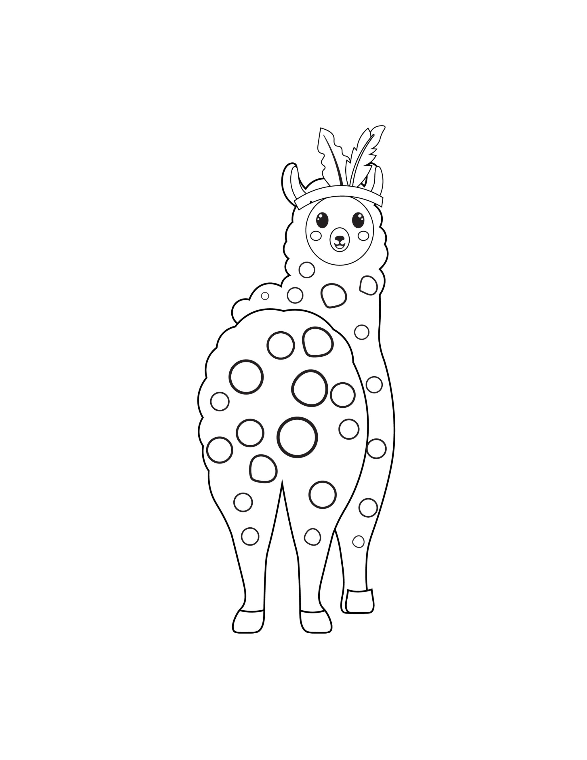 30 Children's Llama Dot Marker Coloring Pages for the Kids in Your ...