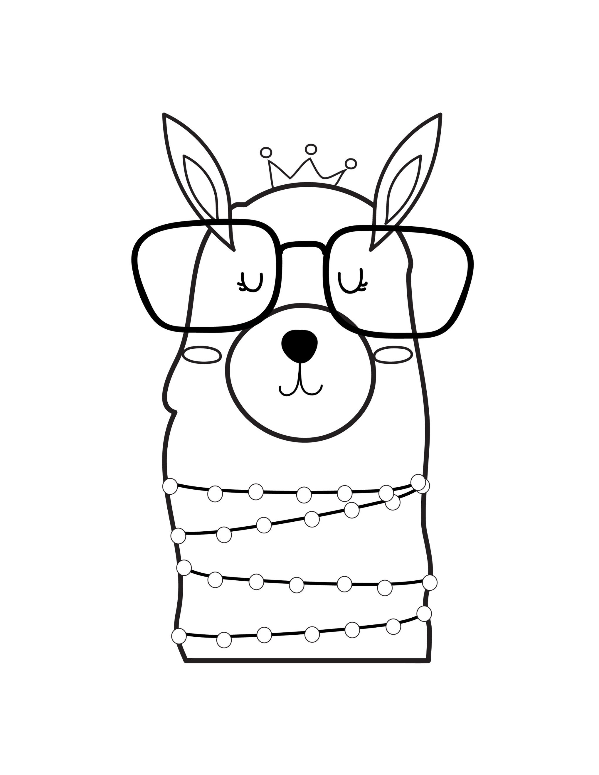 30 Children's Llama Dot Marker Coloring Pages for the Kids in Your ...