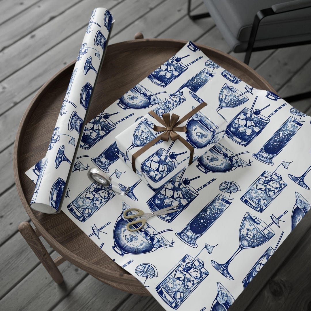 Vintage Classic Nautical Cocktail Wrapping Papers, Gift Wraps, Party ...