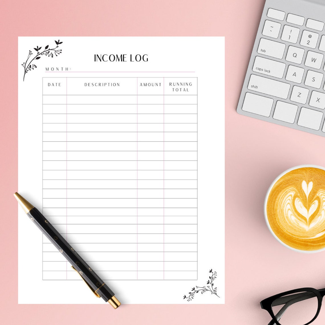 Printable Income Log for Your Business - Etsy