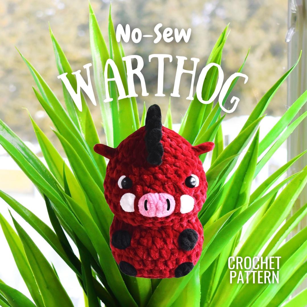 No-sew Crochet Pattern Warthog, Amigurumi Tutorial in English, PDF ...