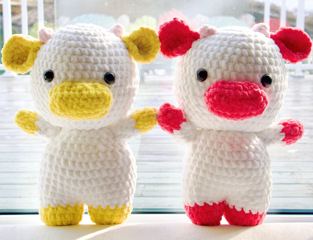 Crochet Animal Pattern Cow (jumbo) Beginner Friendly Amigurumi Farm ...