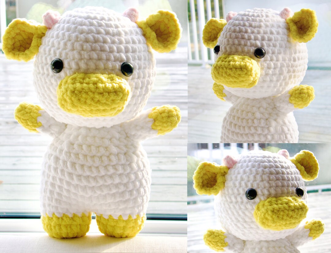Crochet Animal Pattern Cow jumbo Beginner Friendly Amigurumi Farm ...