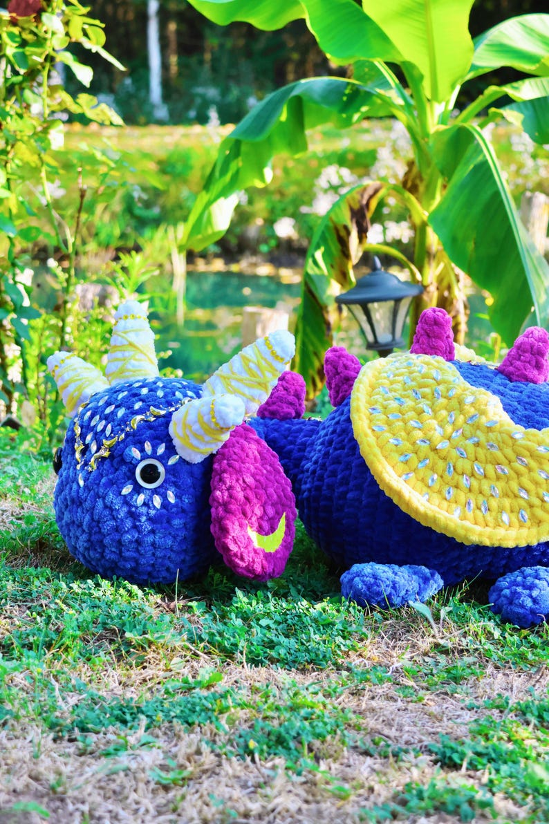 Crochet Pattern Celestia the Sun and Moon Dragon (jumbo), Amigurumi ...