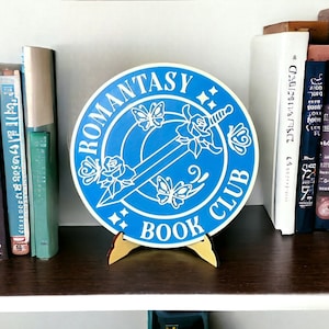 Book Club Library Signs Various Trope Designs for Bookshelf Decor or ...