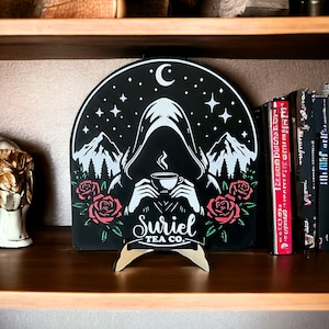 Suriel Tea Company Acotar Bookshelf Sign Color 3D Printed Shelf Sitter ...