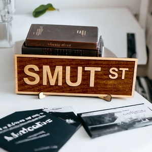 Library Street Sign Bookshelf Sign Personalized Laser Engraved Bookish ...