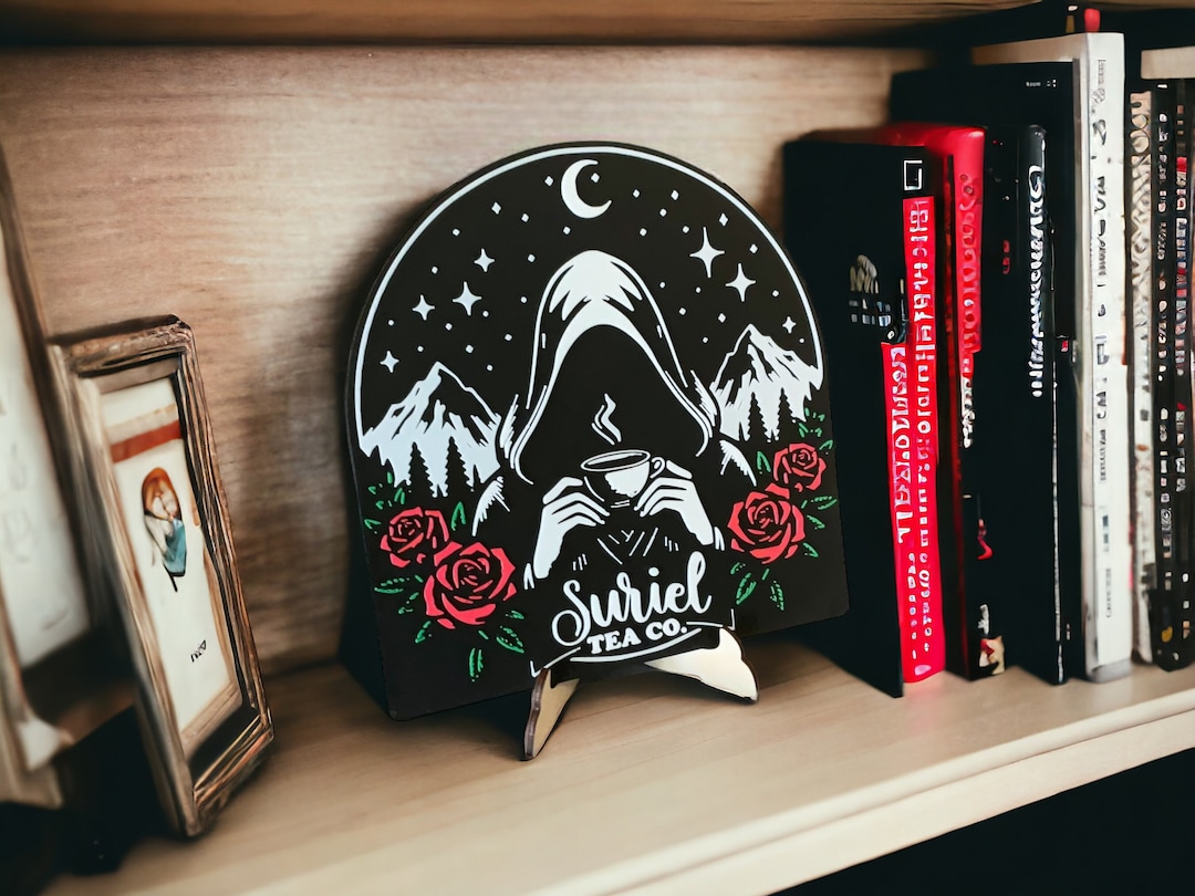 Suriel Tea Company Acotar Bookshelf Sign Color 3D Printed Shelf Sitter ...