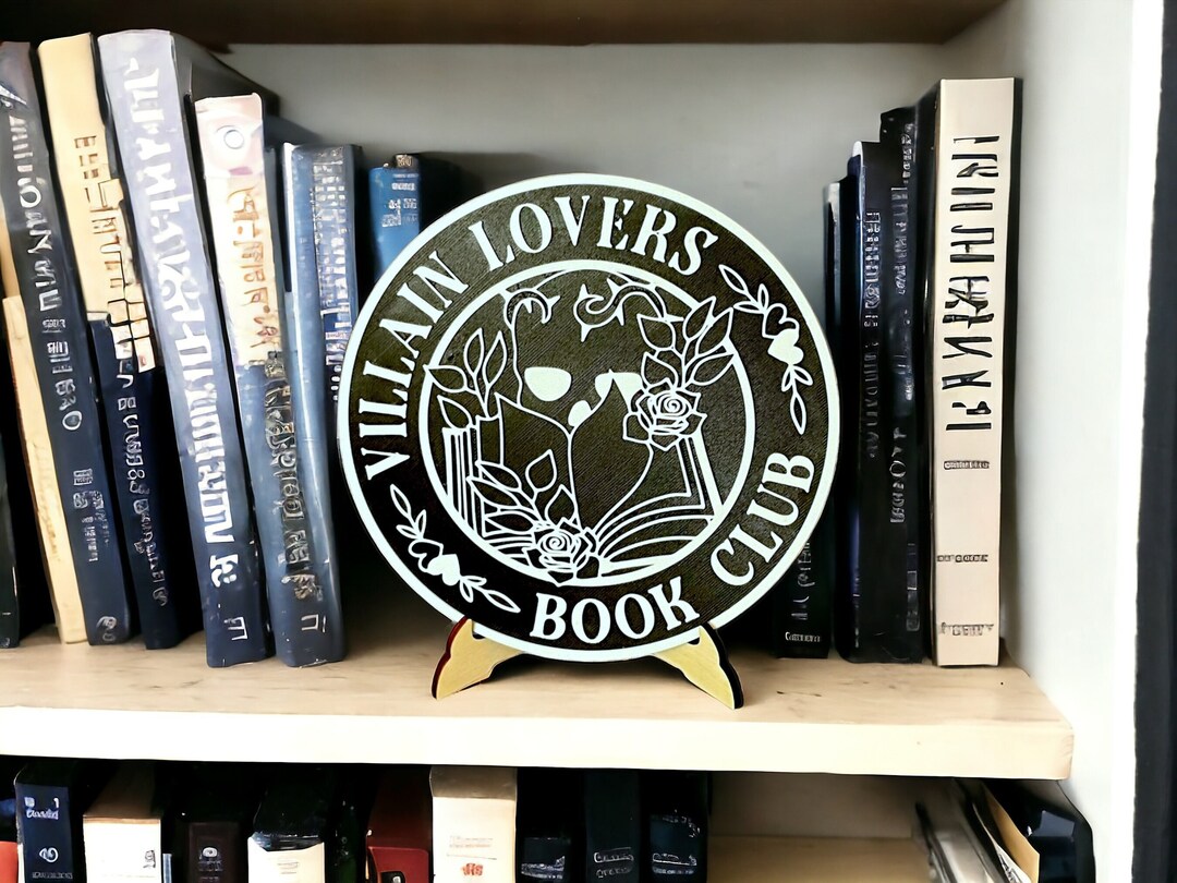 Book Club Library Signs Various Trope Designs for Bookshelf Decor or ...