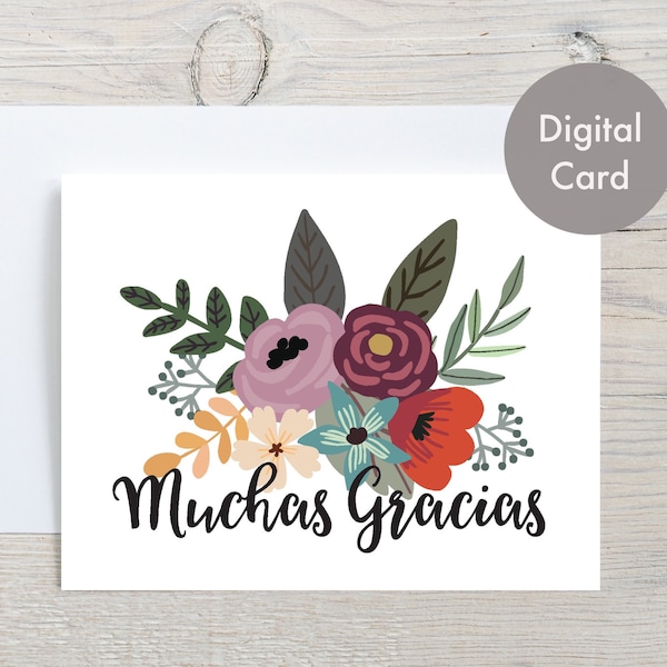 Thank You Mom Spanish Cards - Etsy