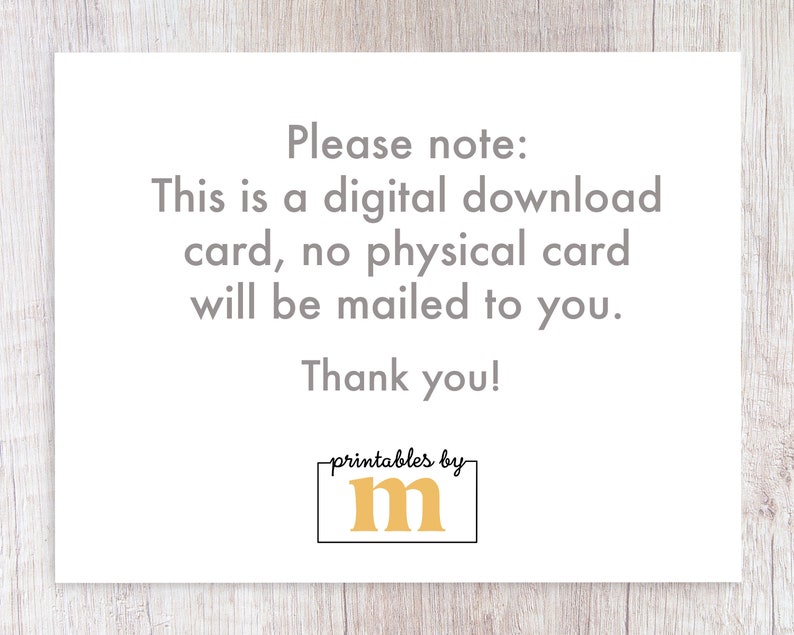 Teacher Card Printable, Thank You Digital Card, Downloadable, Instant ...