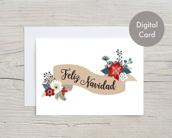 Printable Christmas Cards In Spanish Free Printable Spanish Greeting