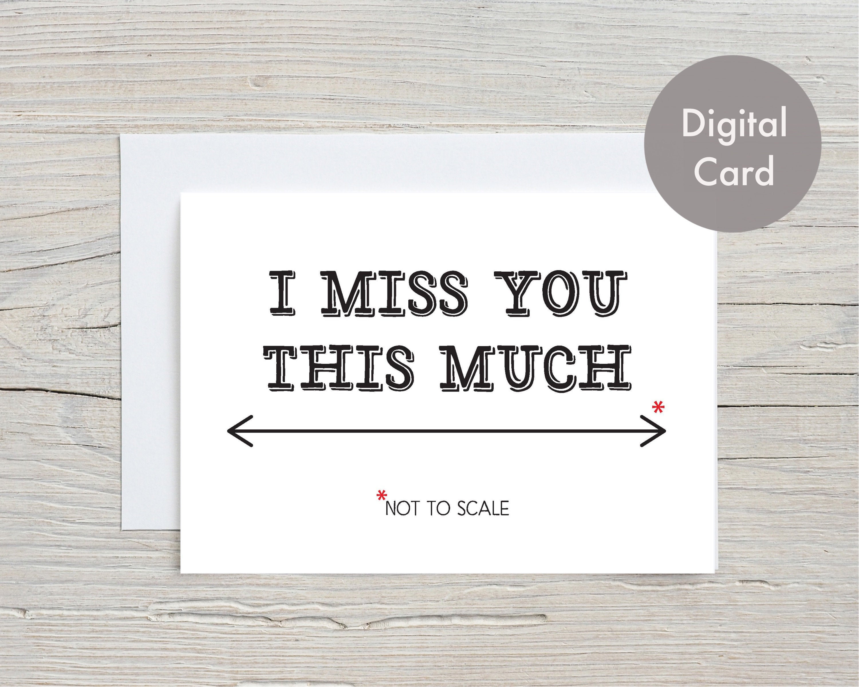 Funny Miss You Card, Miss You Gift, Digital Download, Instant Download ...